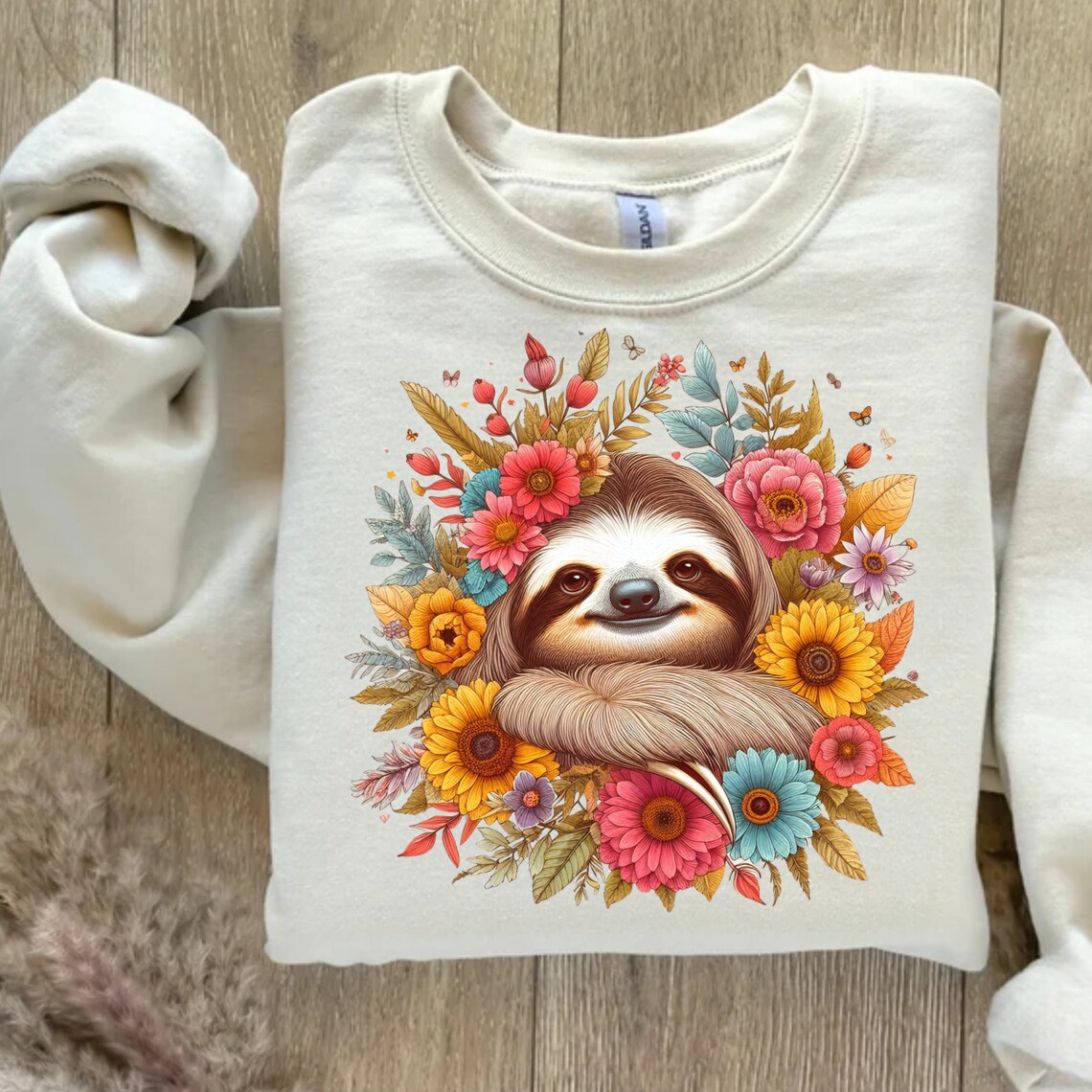 Sloth Lover Png ,floral Sloth Shirt ,animal Shirt,cute Sloth T-shirt ...