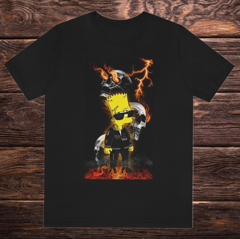 Rocker Bart Simpson Tee - the Simpsons Family Tee - Funny Tshirt - Gift ...