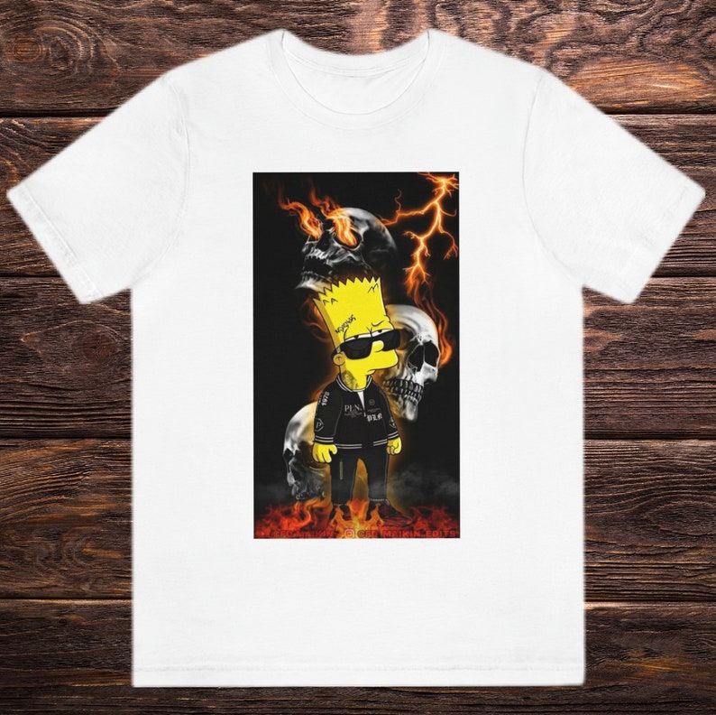 Rocker Bart Simpson Tee - the Simpsons Family Tee - Funny Tshirt - Gift ...