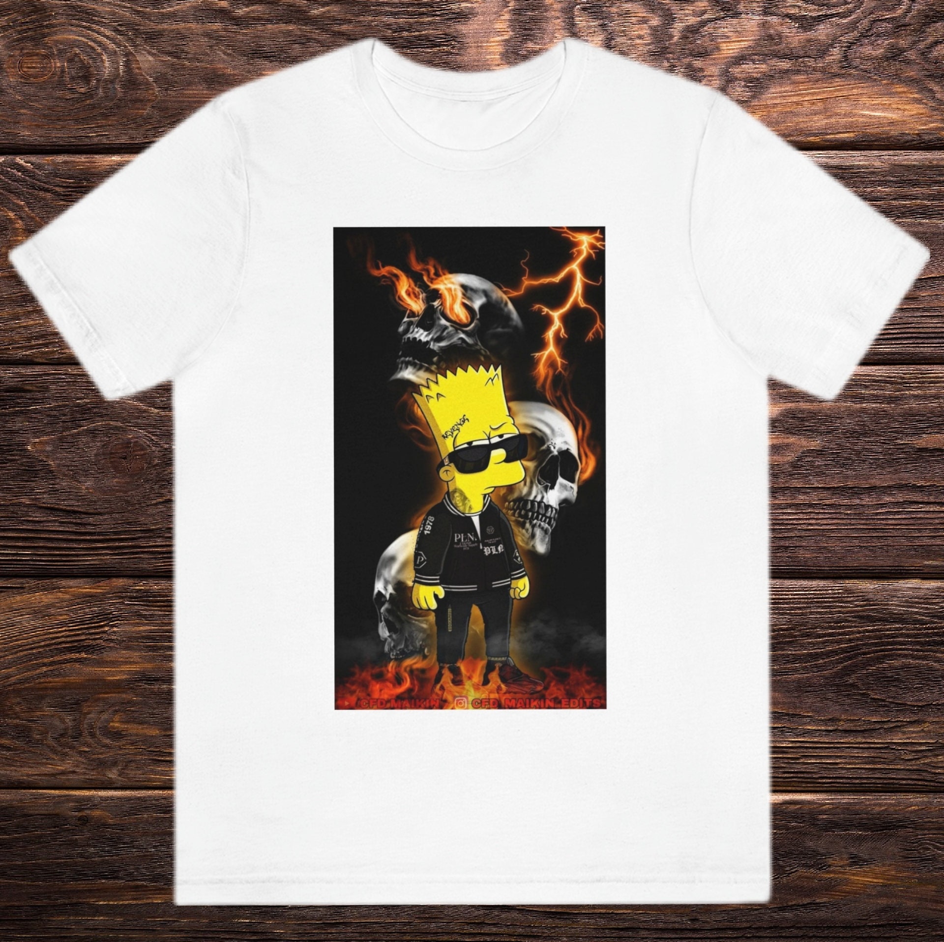 Rocker Bart Simpson Tee - the Simpsons Family Tee - Funny Tshirt - Gift ...