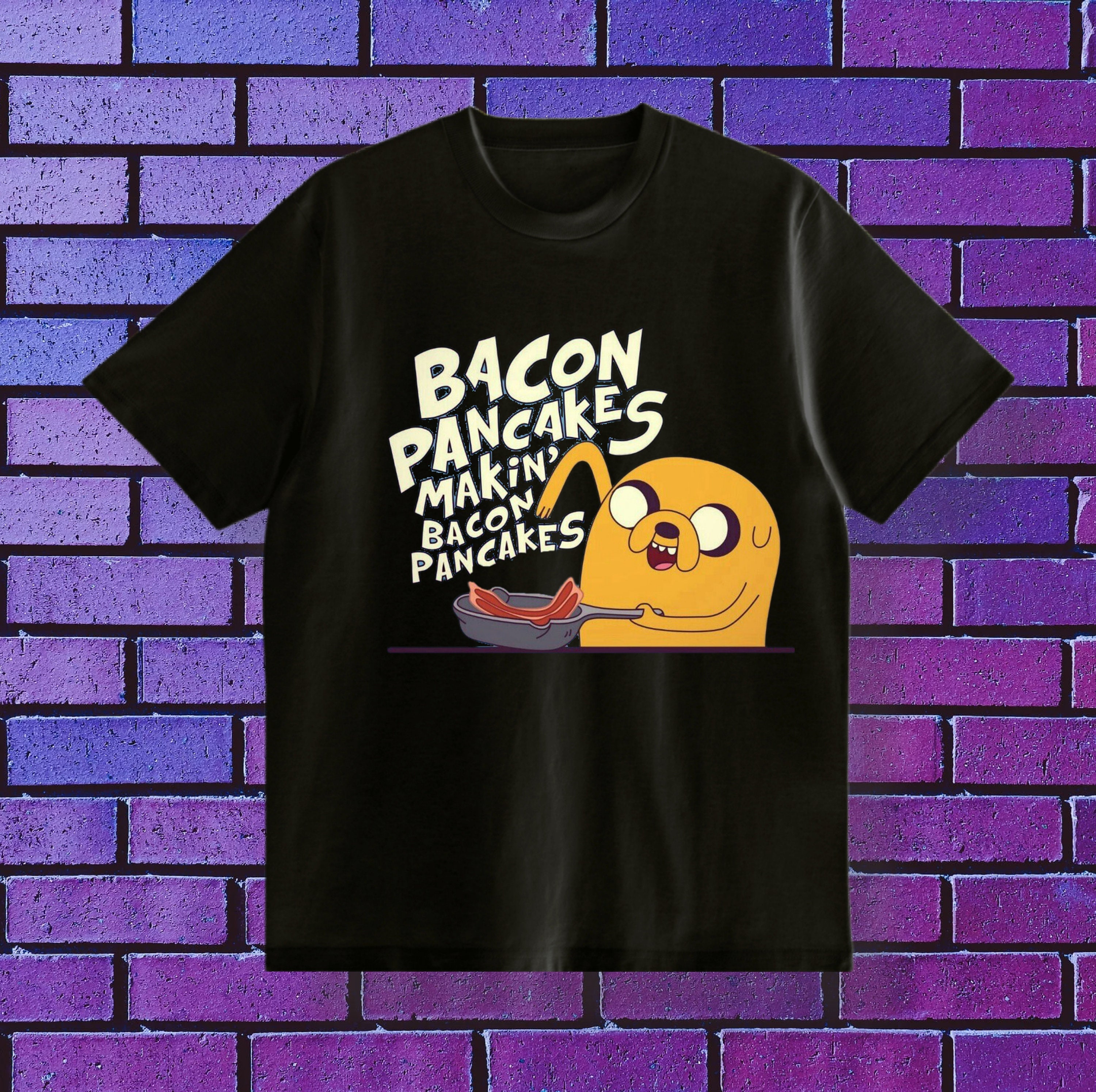 Jake the Dog Tee - Bacon Pancakes Song Tee - Adventure Time Tshirt ...