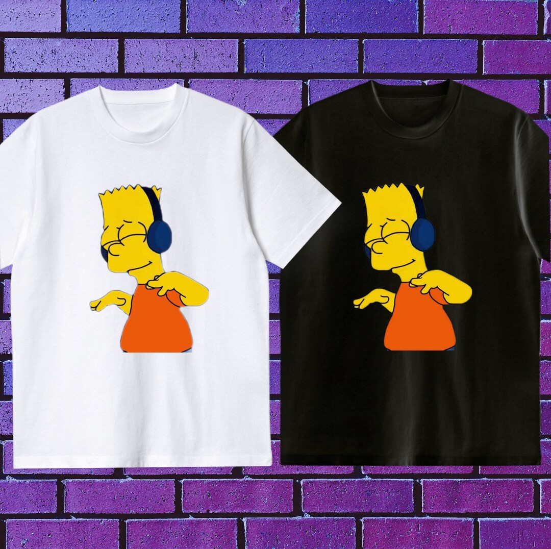 Bart Simpson Music Shirt - the Simpsons Family Tshirt - Hommer Lisa ...