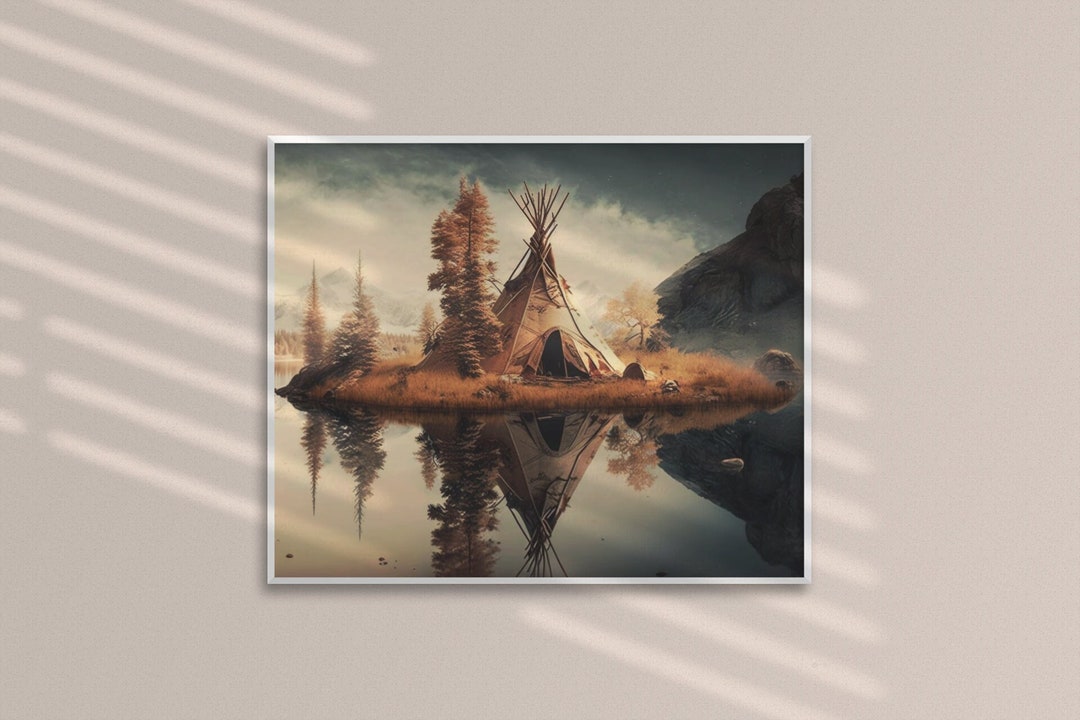 Tee Pee Painting | Wall Art - Etsy