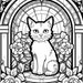 Vol. 1 5 Printable Stained Glass Halloween Cats Coloring Pages - Etsy