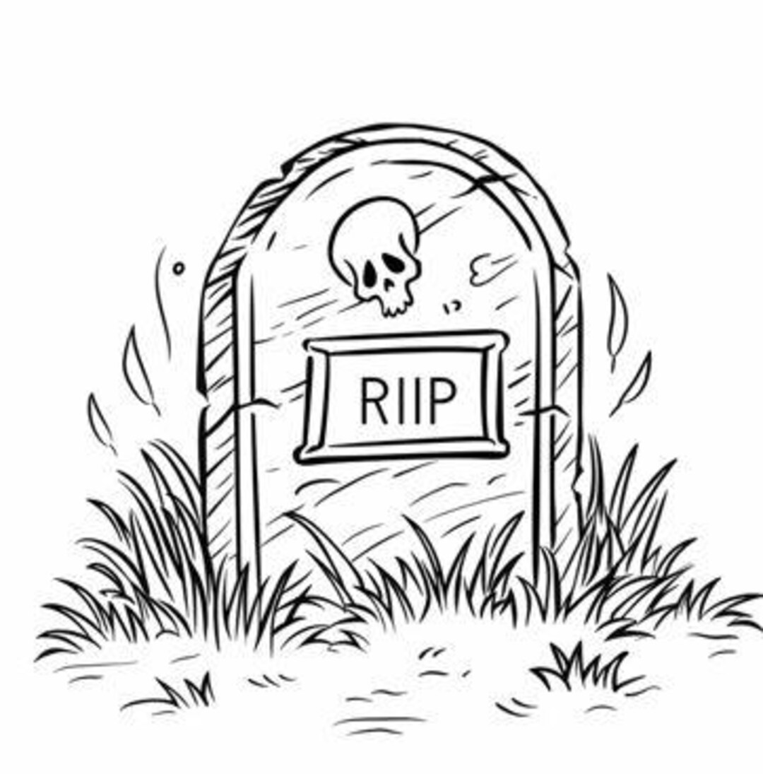 5 Halloween Tombstone Headstone Graves Coloring Pages - Etsy