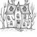 5 Halloween Haunted House Coloring Pages - Etsy
