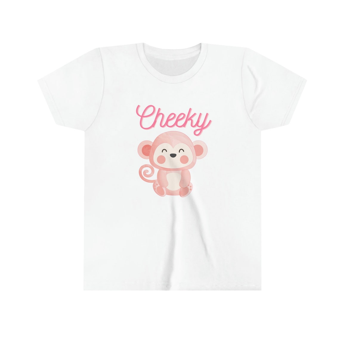 Cheeky Pink Monkey, Youth Short Sleeve Tee - Etsy