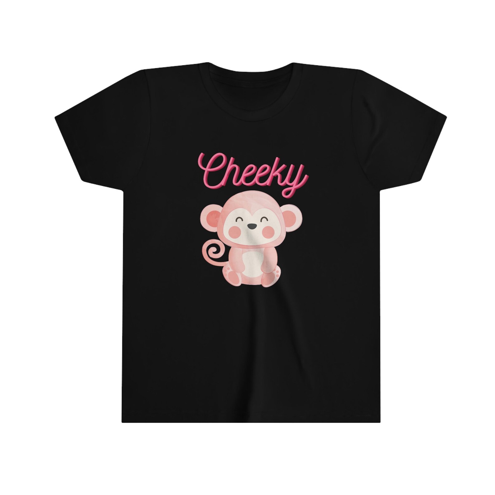 Cheeky Pink Monkey, Youth Short Sleeve Tee - Etsy