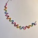 Rainbow Worm Chain Necklace - Etsy