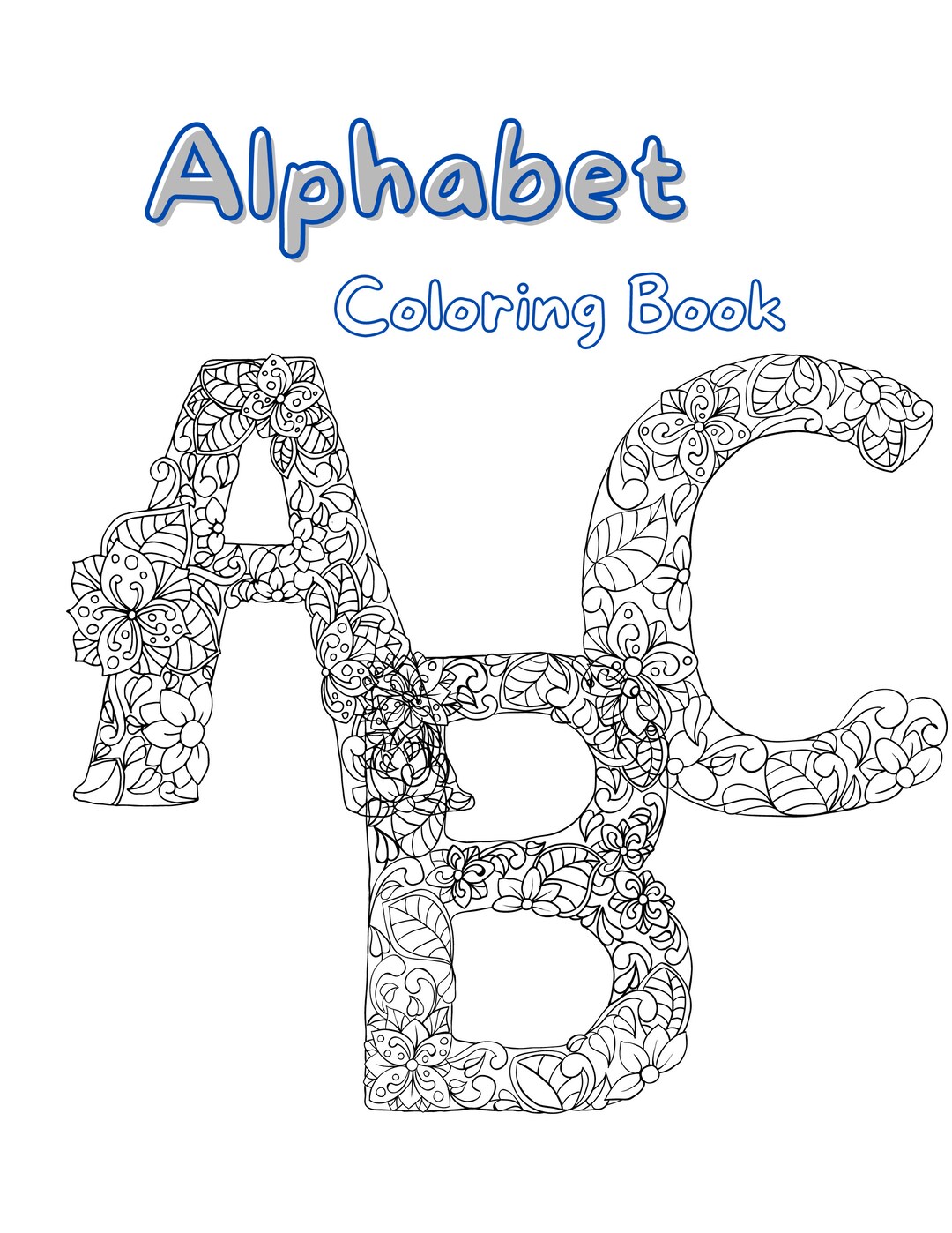 Beautiful Alphabet Coloring Book A-Z - Etsy