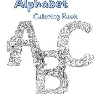 Beautiful Alphabet Coloring Book A-Z - Etsy