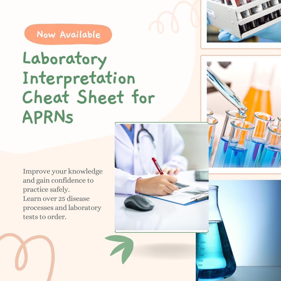 Lab Interpretation Cheat Sheet for Aprn's - Etsy Canada