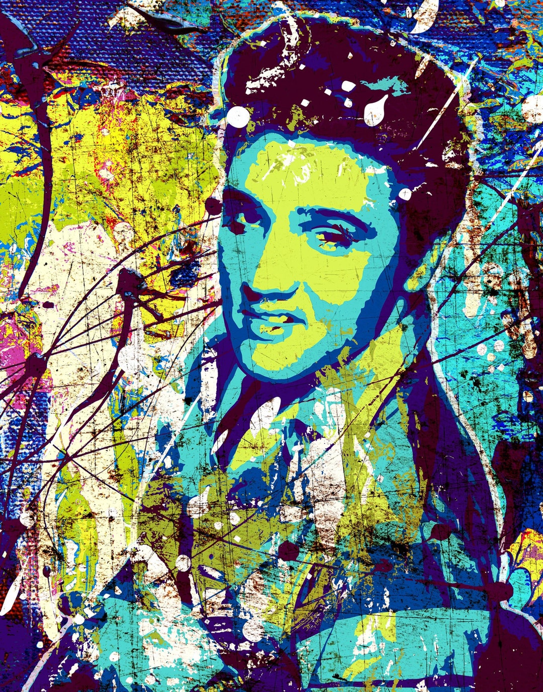 Elvis Presley: Art Print, Canvas Print, Art Deco, Home Decor, Wall ...