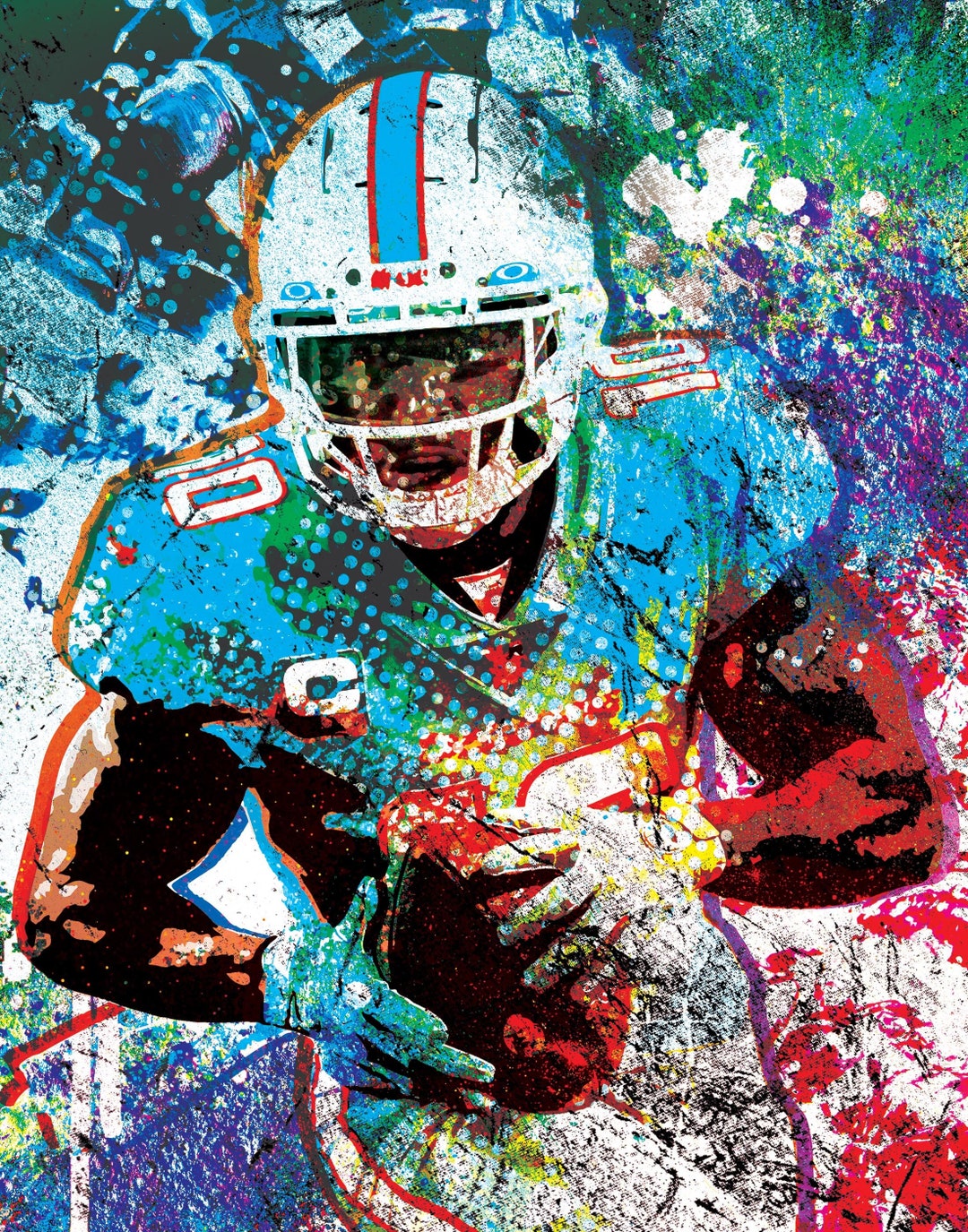 Tyreek Hill, Miami Dolphins: Art Print, Canvas Print, Man Cave ...