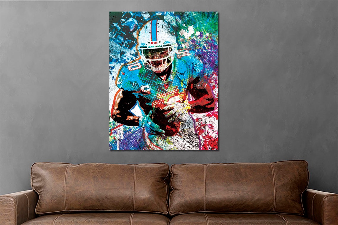 Tyreek Hill, Miami Dolphins: Art Print, Canvas Print, Man Cave ...