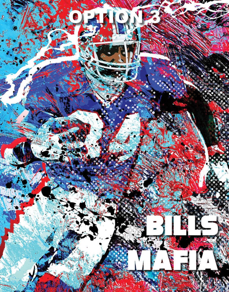 Thurman Thomas, Buffalo Bills: Art Print, Canvas Print, Man Cave ...