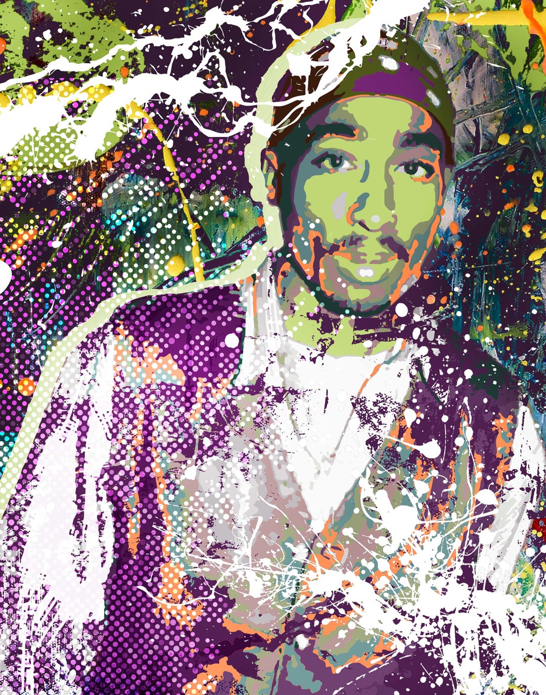 Tupac Shakur: Art Print, Canvas Print, Art Deco, Home Decor, Wall Decor ...