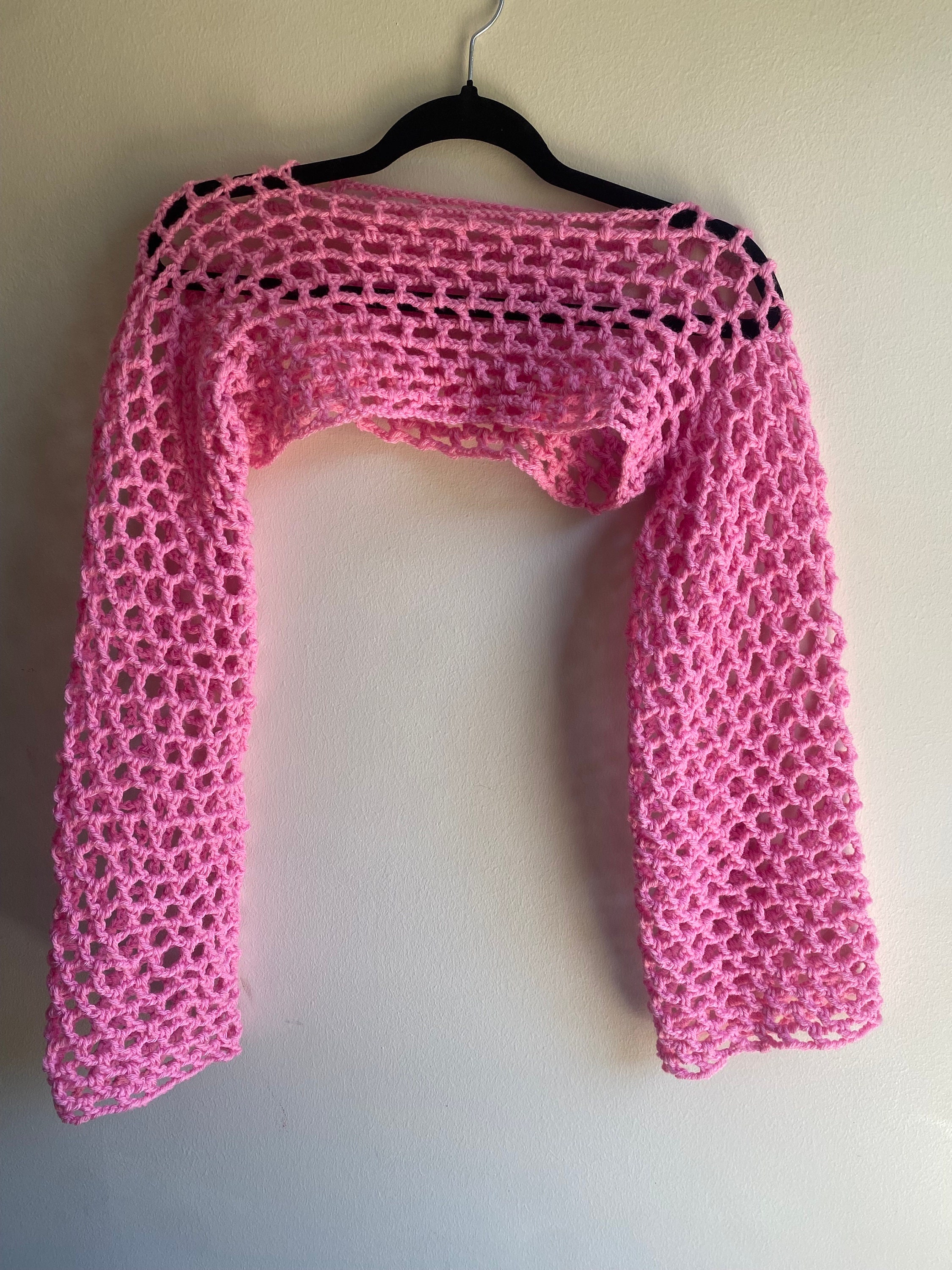 Pink Shrug / Sleeves Size Small - Etsy