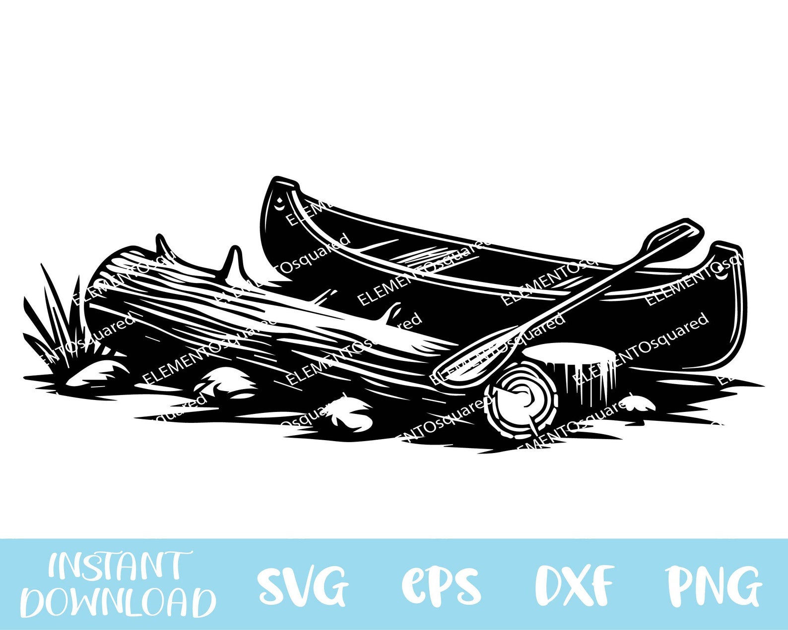 CANOE Bundle SVG, Png, Eps, Dxf, Adventure Svg Canoe Silhouette Png ...