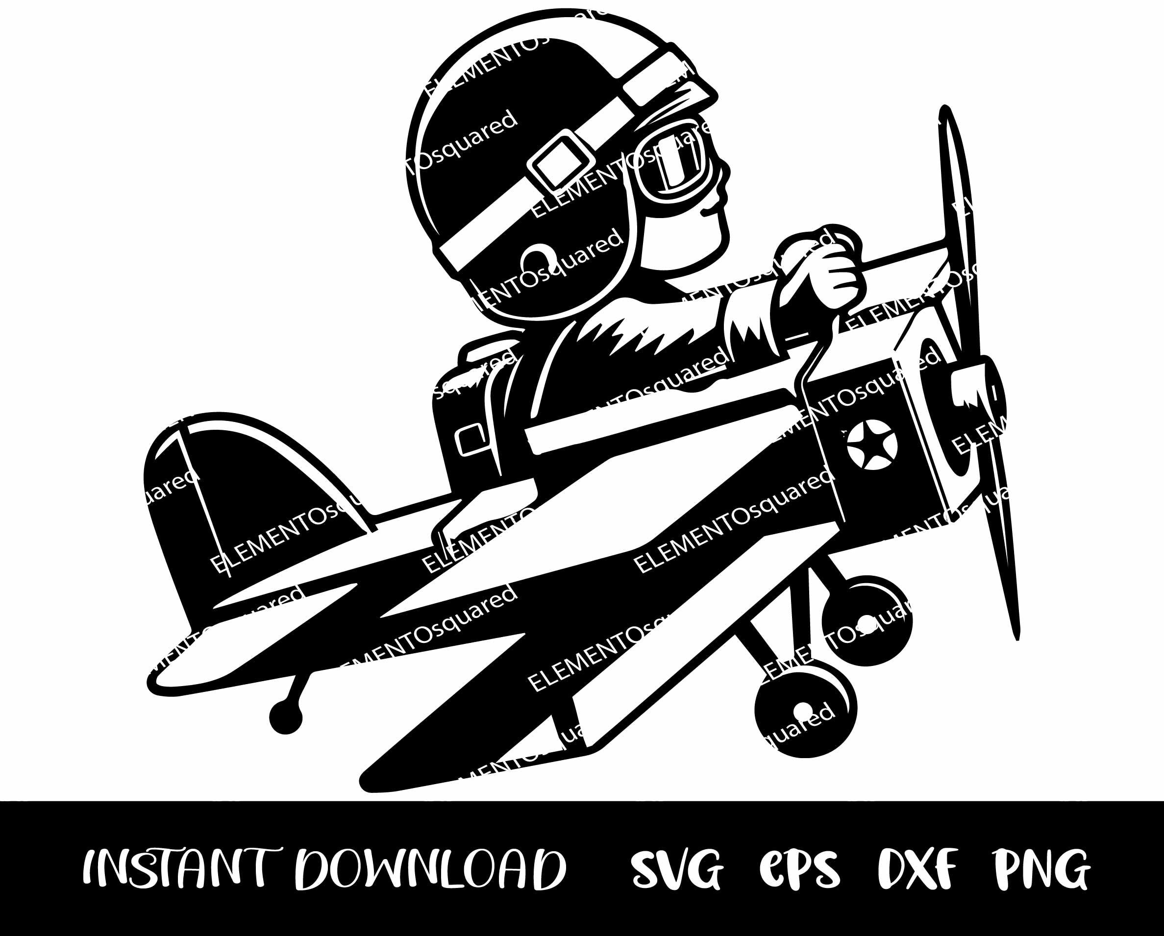 Kid AVIATOR Svg, Little Boy PILOT Silhouette, Pilot Clipart, Kid Dreams ...