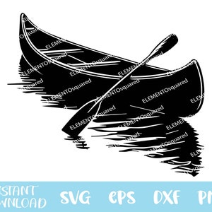CANOE Bundle SVG, Png, Eps, Dxf, Adventure Svg Canoe Silhouette Png ...