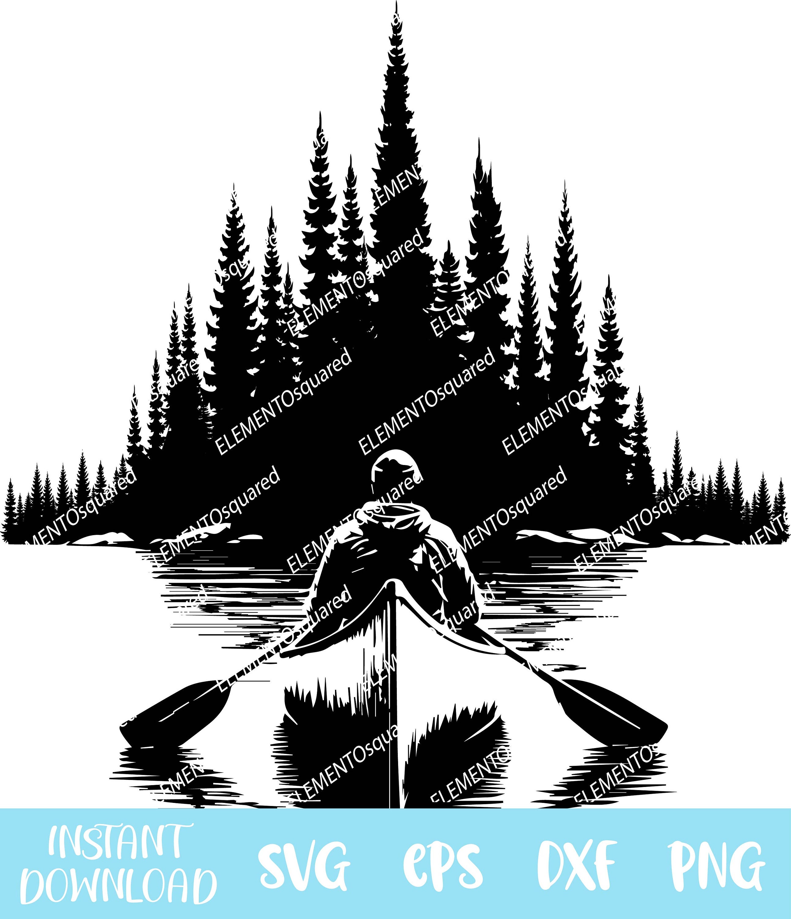 LAKE Scene SVG, Lake Scene Eps, Lake Scene Png, Lake Scene Dxf, CANOE ...