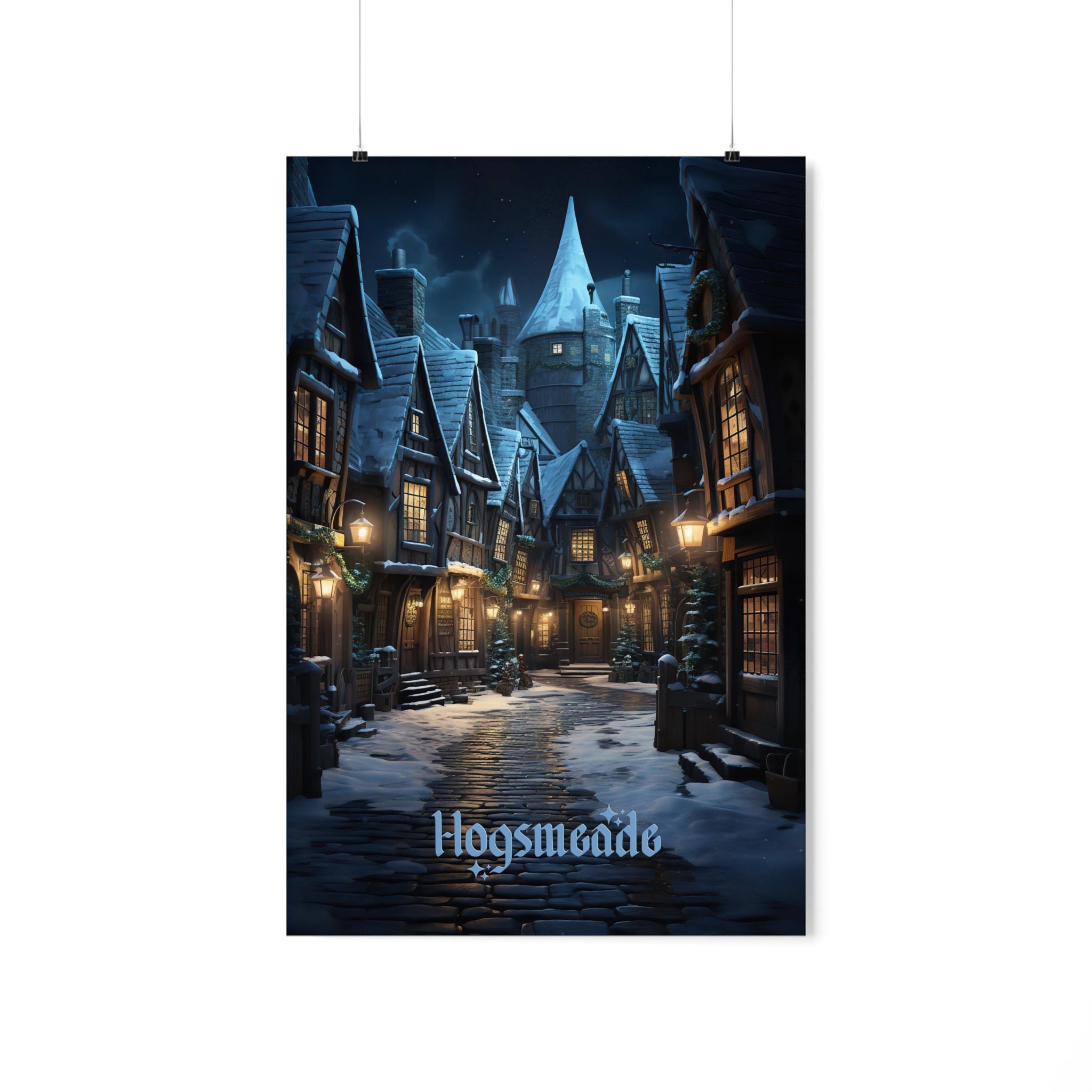 Hogsmeade Travel Poster, Illustration, Wizarding World Premium Matte ...