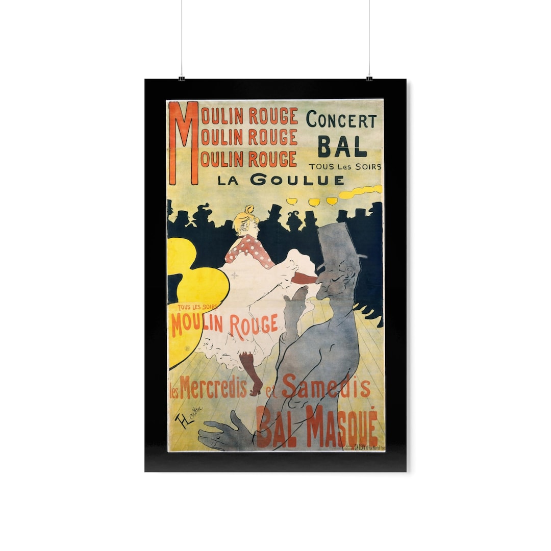 Vintage Moulin Rouge Poster, Paris, France, Vintage Prints, Premium ...