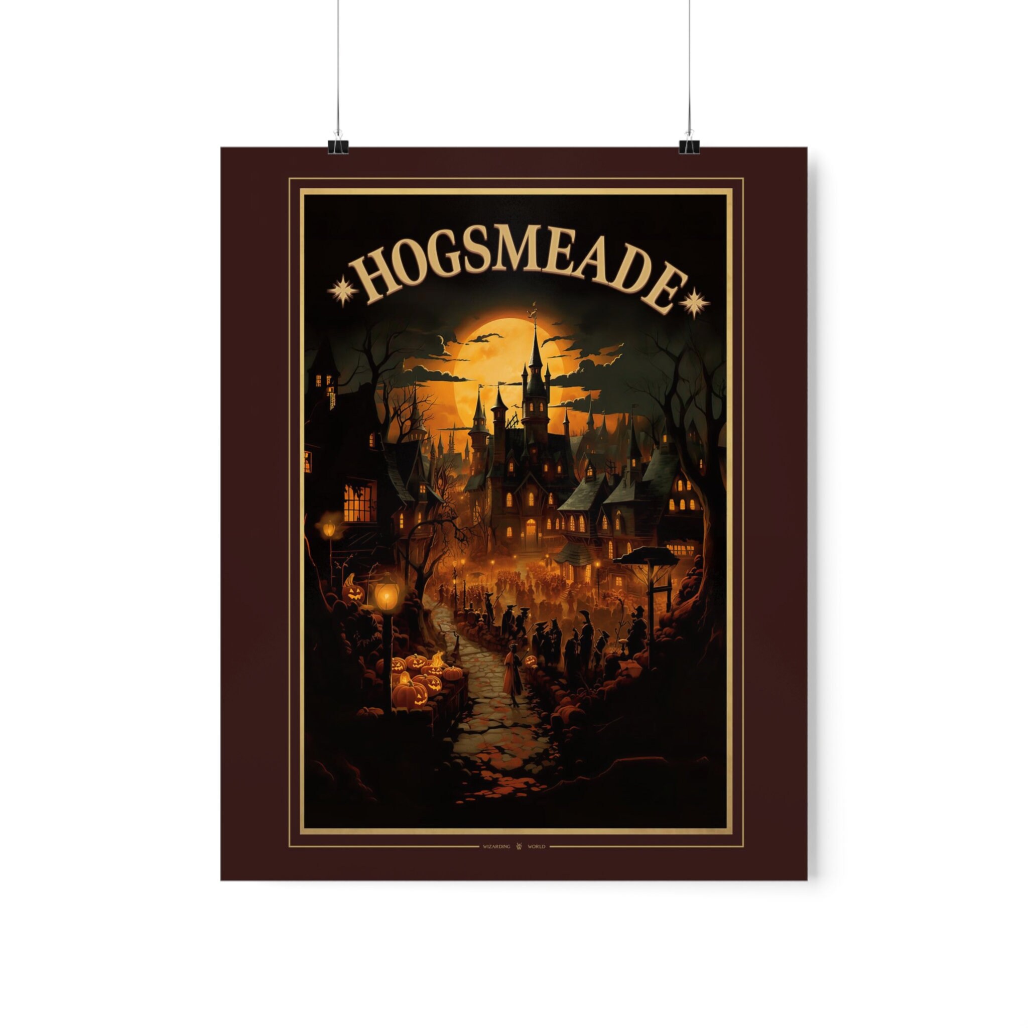 Hogsmeade Halloween Travel Poster, Illustration, Wizarding World ...