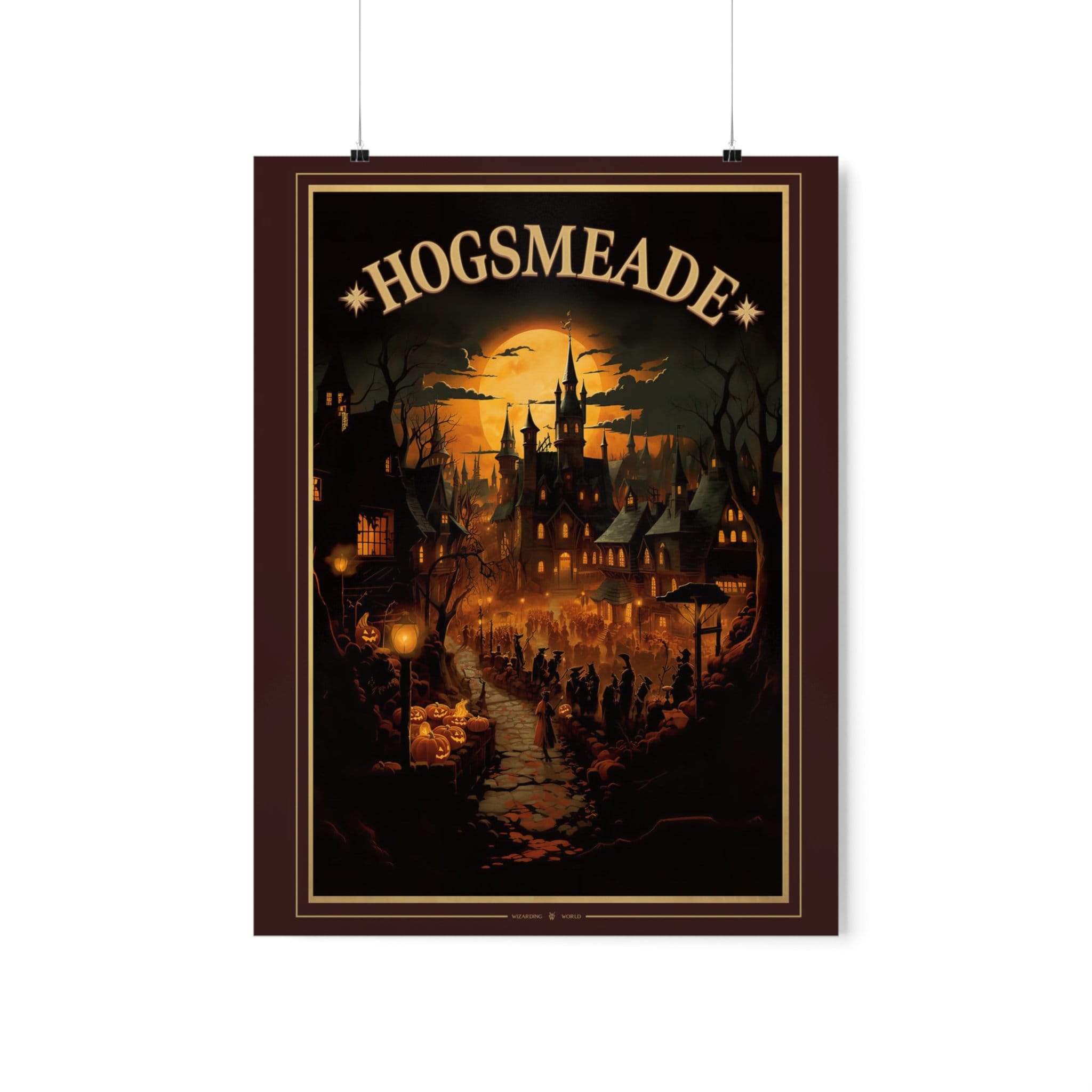 Hogsmeade Halloween Travel Poster, Illustration, Wizarding World ...