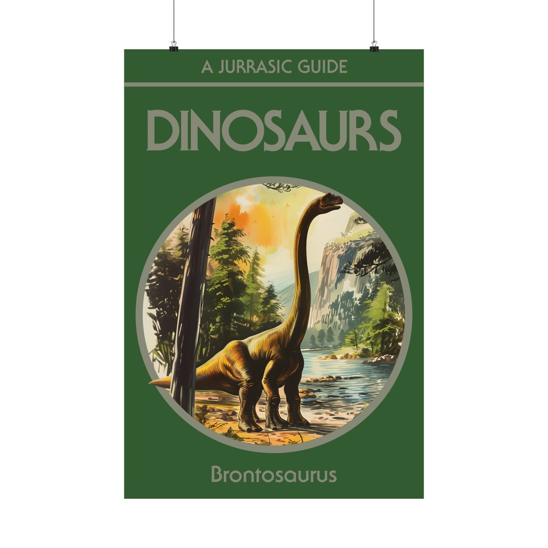 90s Dinosaur Vintage Poster, Brontosaurus - Etsy