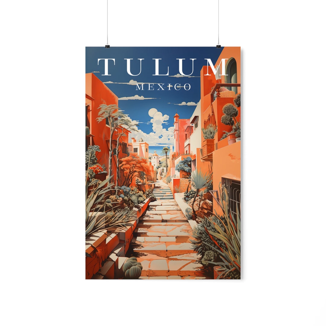 Tulum Travel Poster, Mexico, Travel Print, Premium Matte Vertical Posters - Etsy