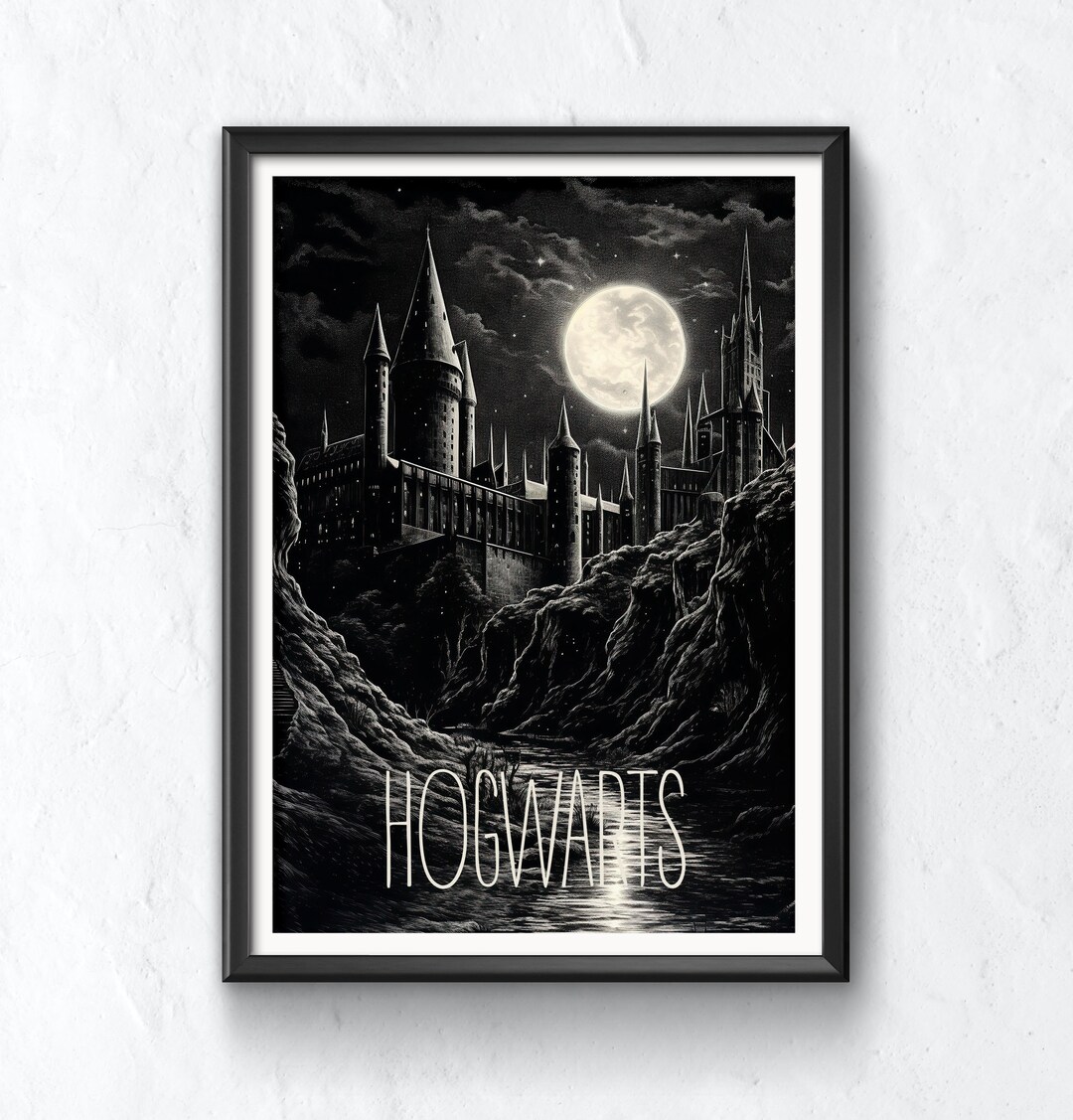 Hogwarts Travel Poster, Illustration, Wizarding World, Premium Matte ...