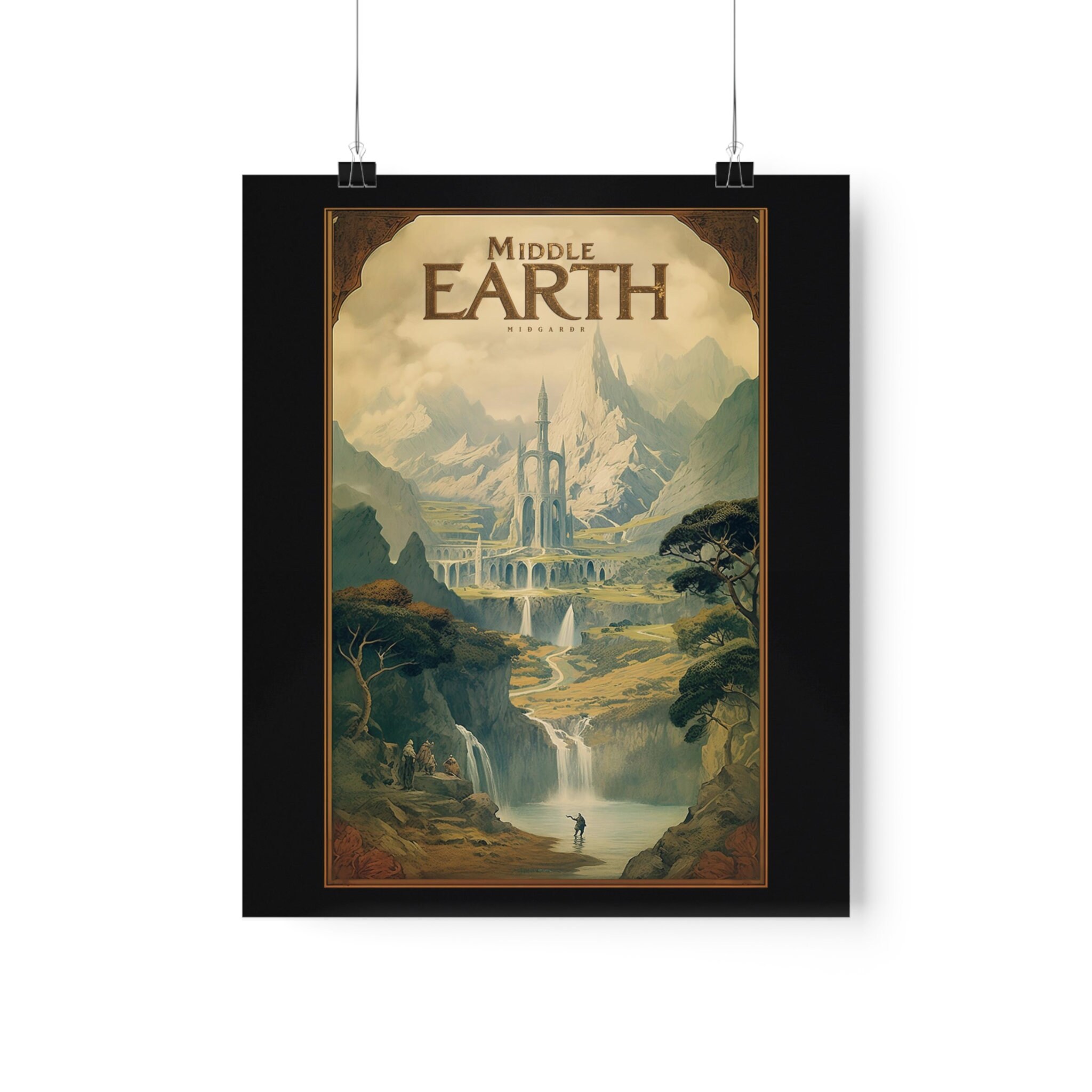 Middle Earth Travel Poster LOTR Premium Matte Vertical - Etsy