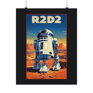 R2D2 Vintage Movie Poster, Star Wars Art, R2D2 Painting, R2D2 Poster - Etsy