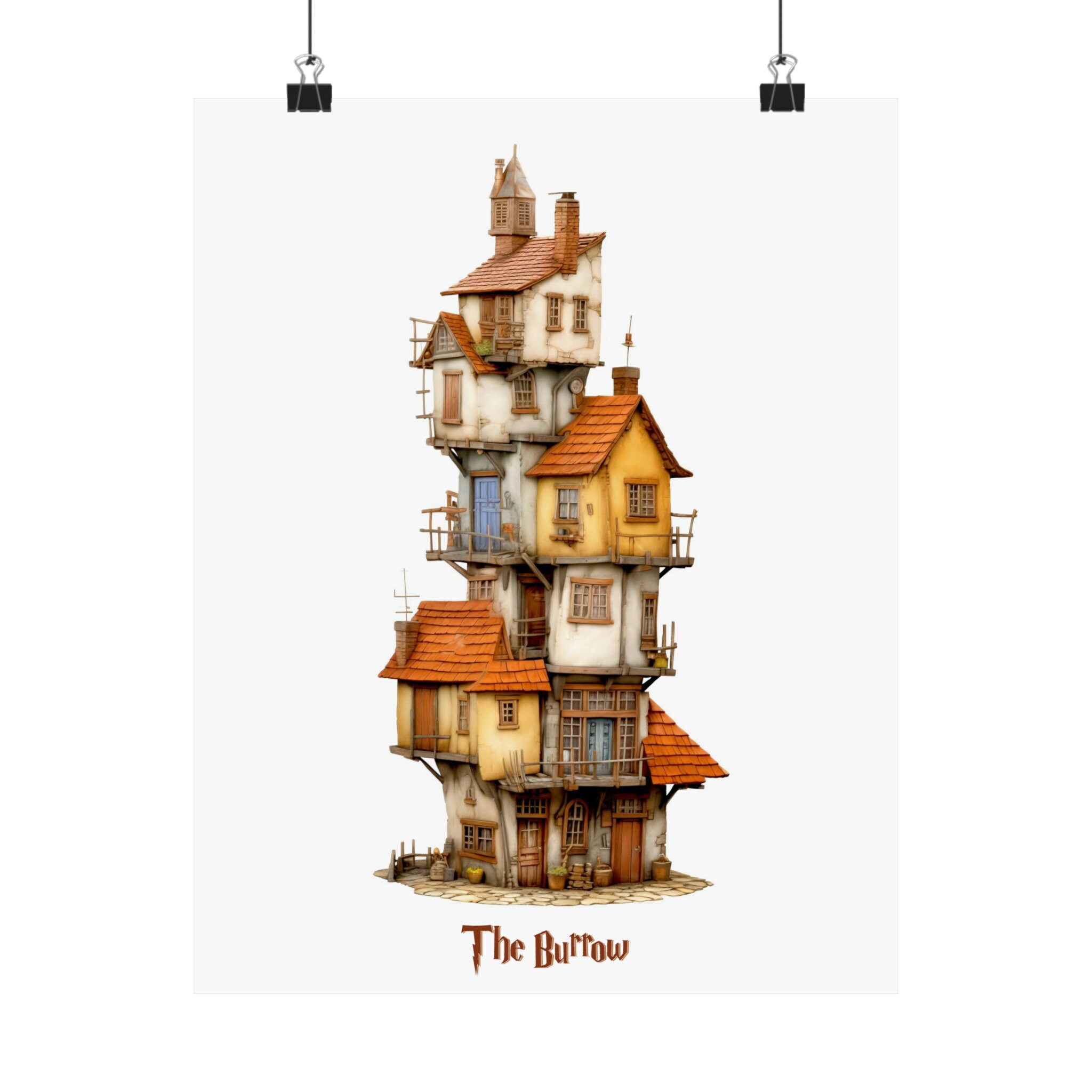 The Burrow Poster, Weasleys, Wizarding World, Movie Poster, Print ...