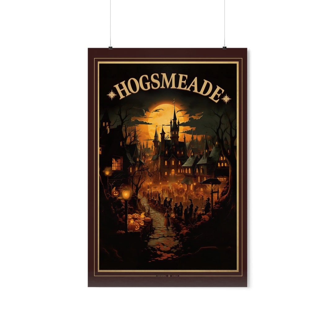 Hogsmeade Halloween Travel Poster, Illustration, Wizarding World ...