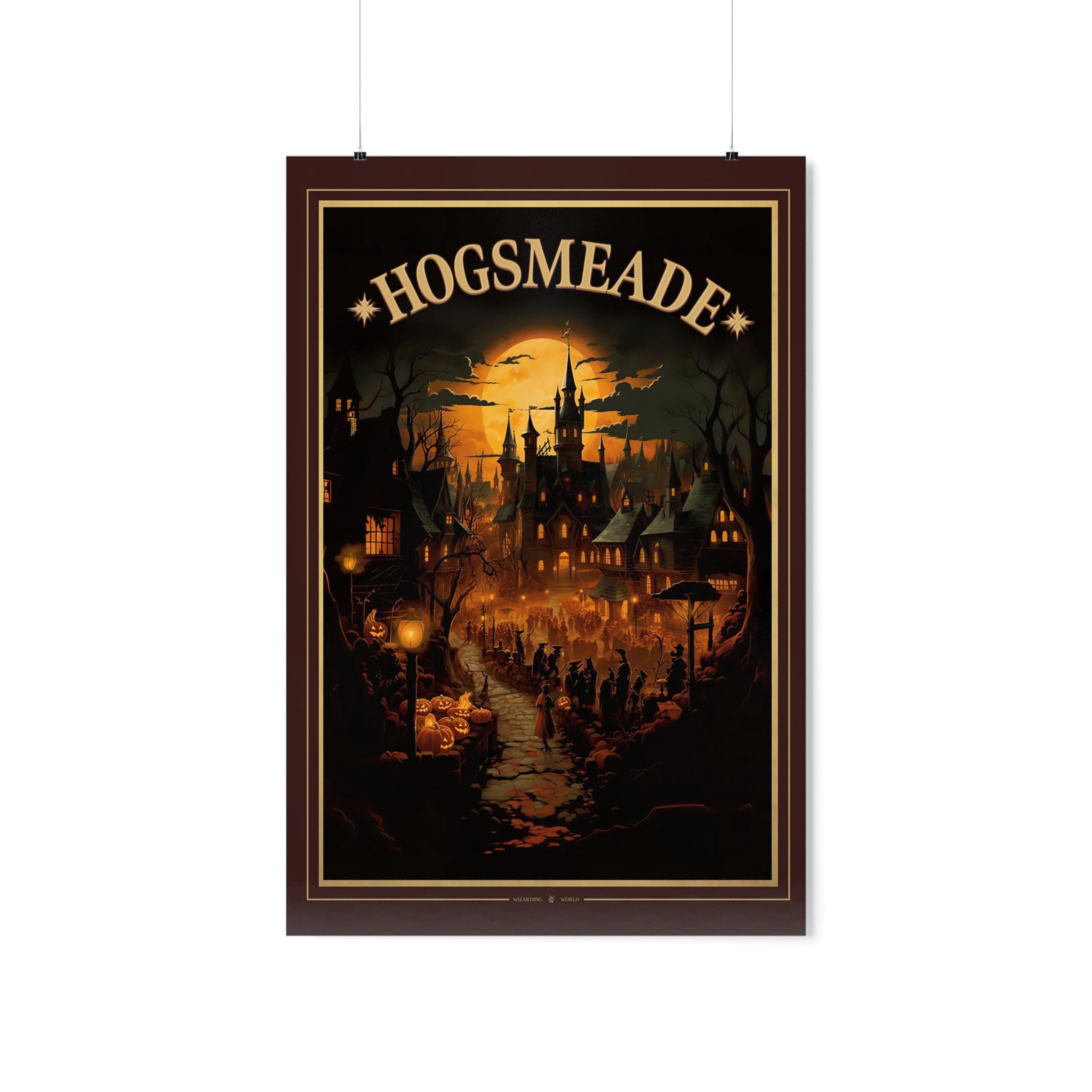 Hogsmeade Halloween Travel Poster, Illustration, Wizarding World ...