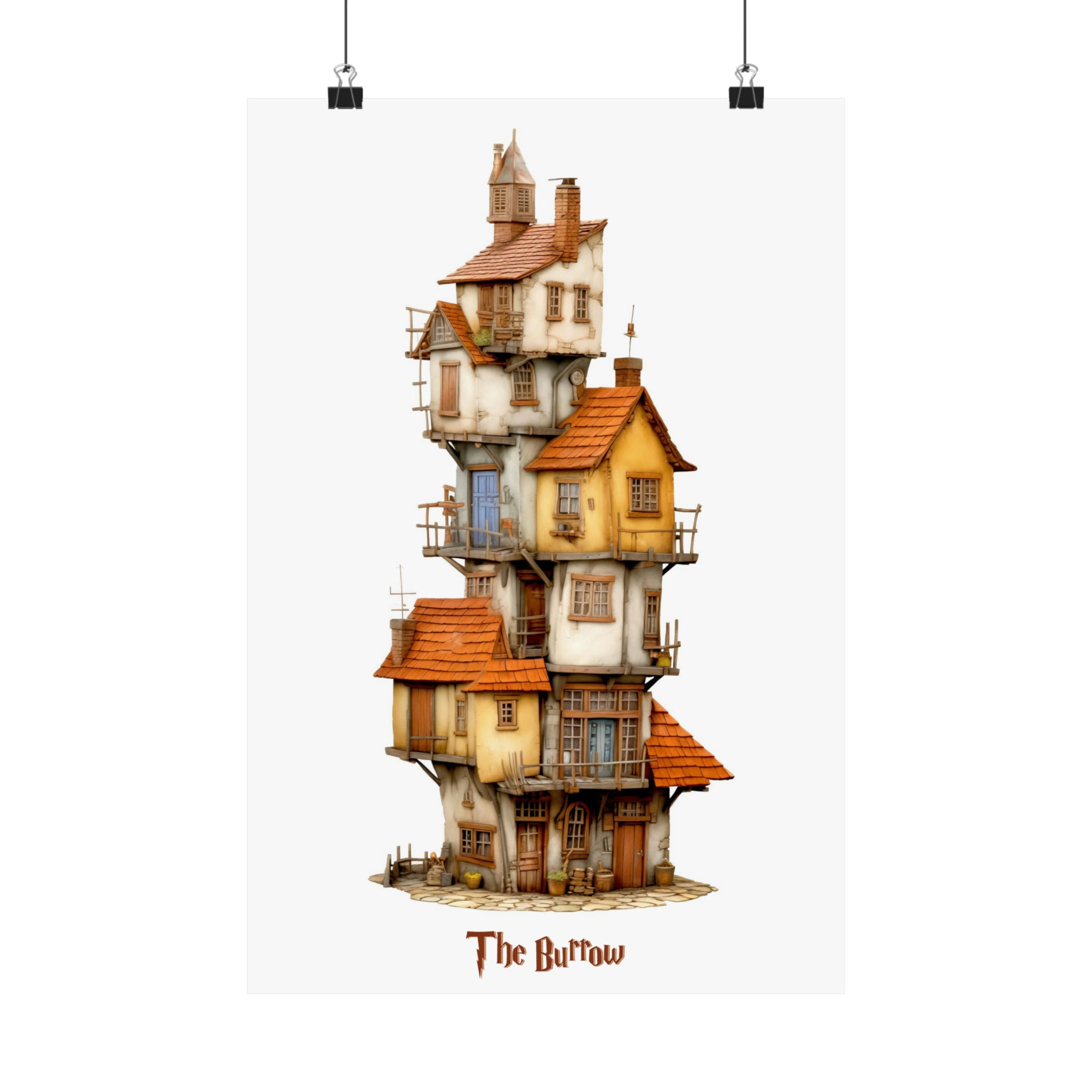 The Burrow Poster, Weasleys, Wizarding World, Movie Poster, Print ...