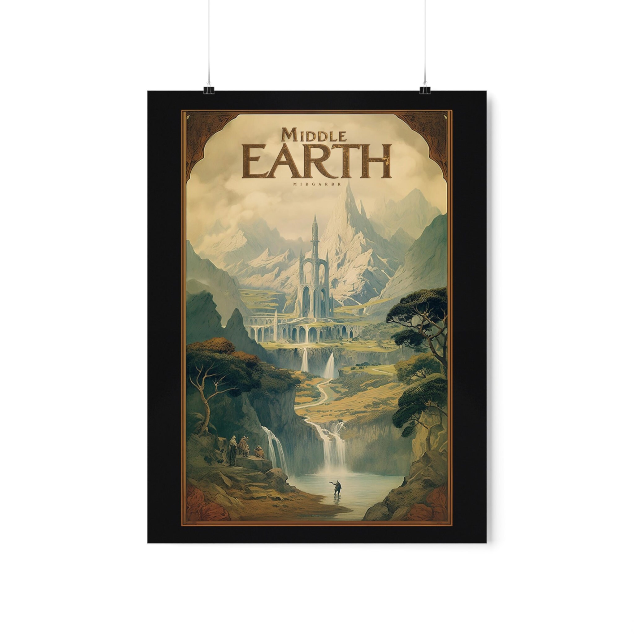 Middle Earth Travel Poster LOTR Premium Matte Vertical - Etsy