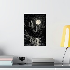 Hogwarts Travel Poster, Illustration, Wizarding World, Premium Matte ...