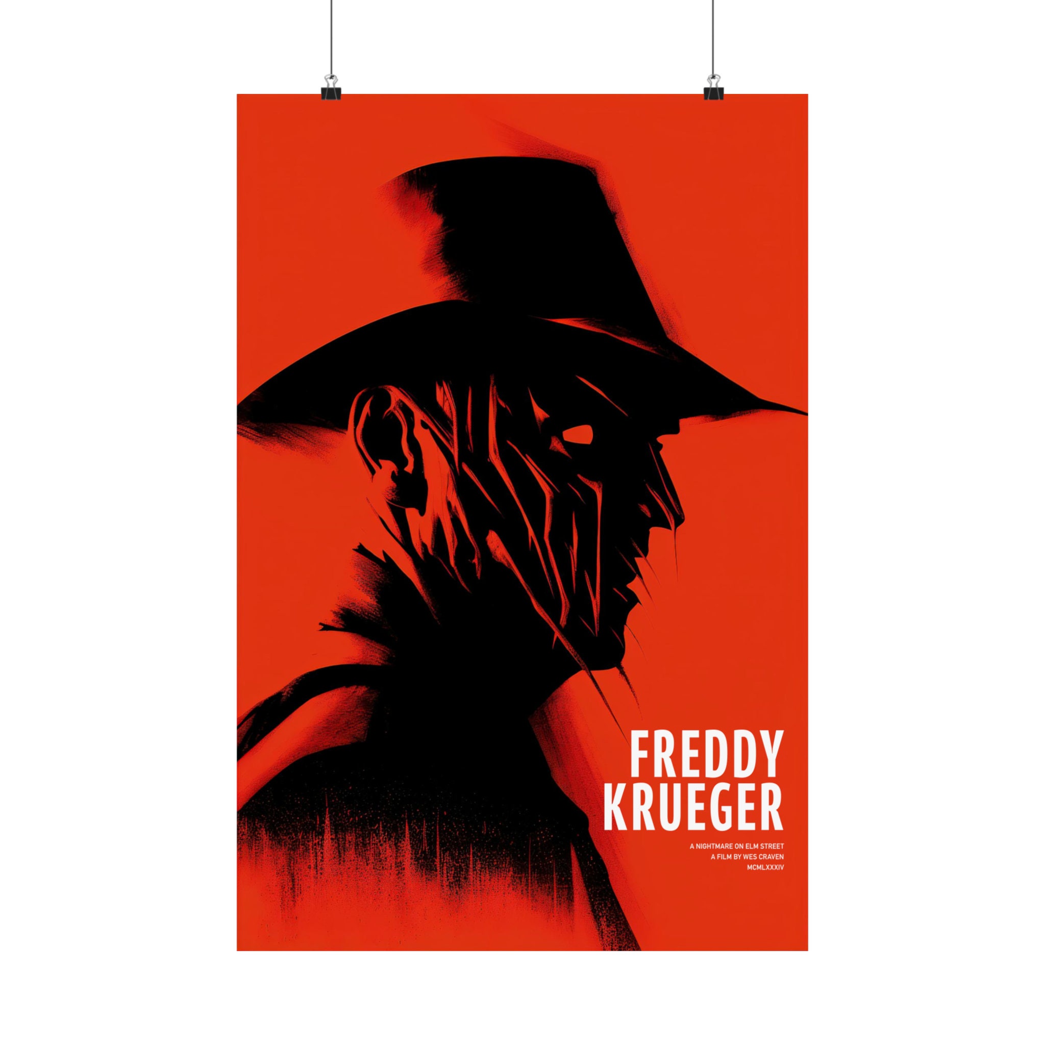 Freddy Krueger Poster, Halloween, Spooky Gift, A Nightmare on Elm ...