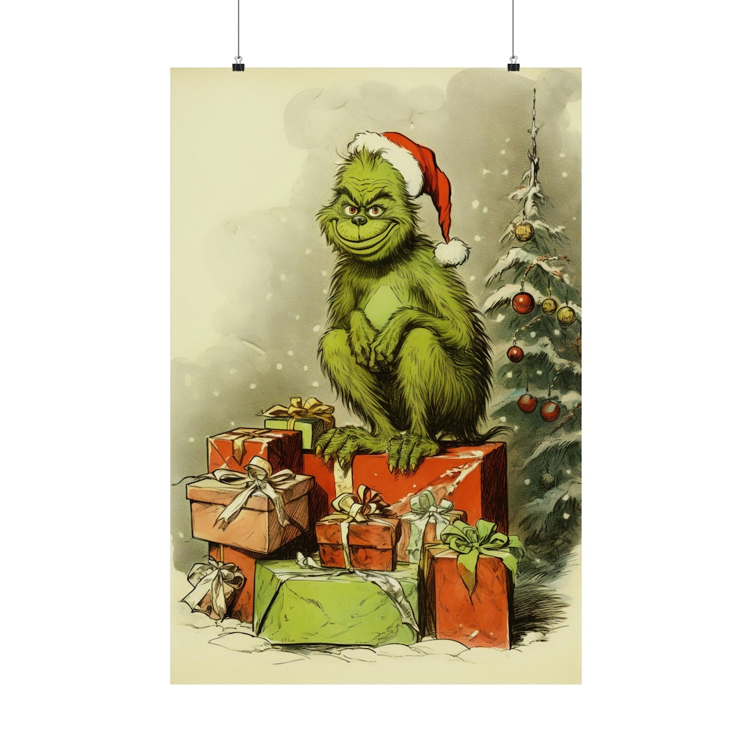 Vintage Grinch Poster, the Grinch, How the Grinch Stole Christmas ...