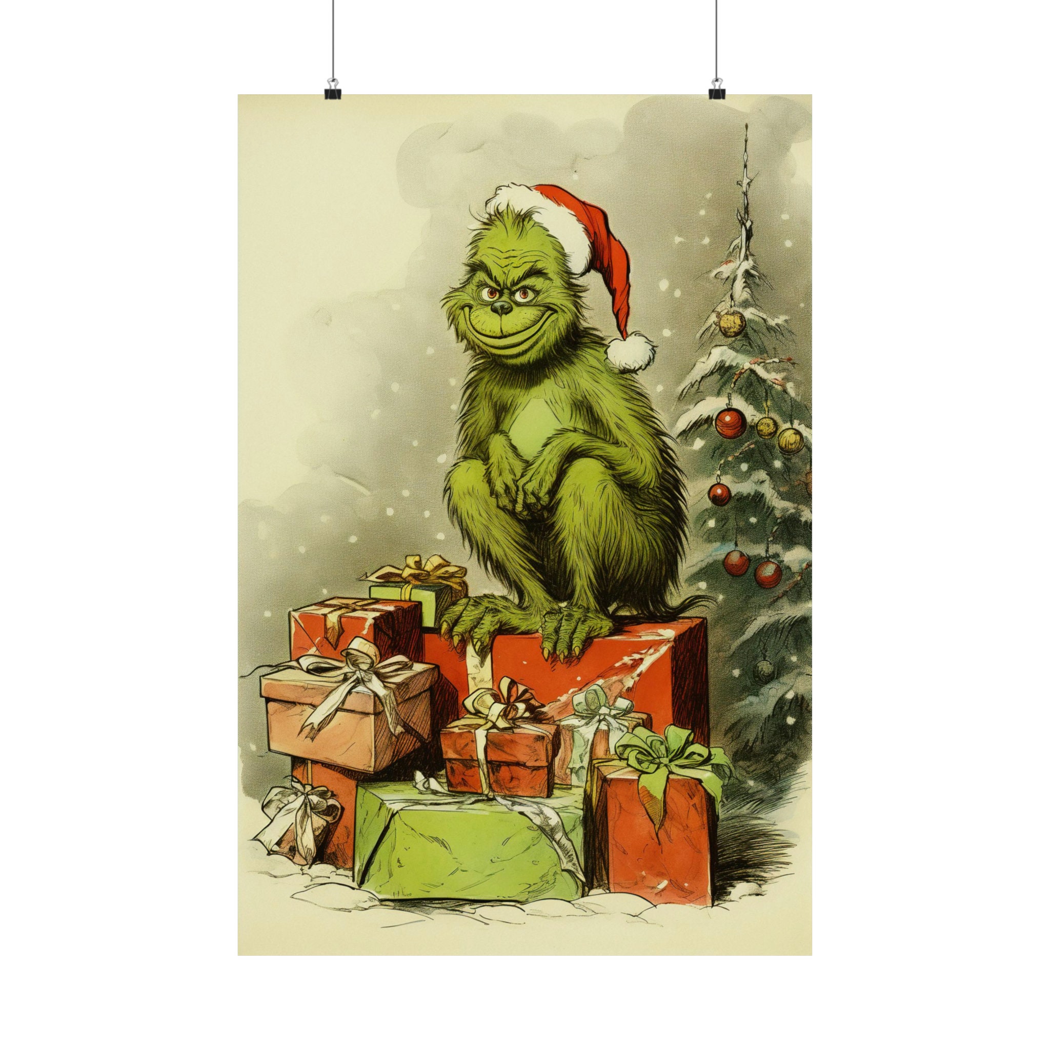 Vintage Grinch Poster, the Grinch, How the Grinch Stole Christmas ...