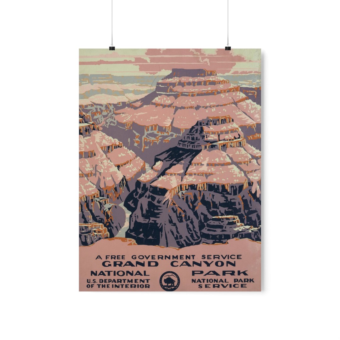 Vintage Grand Canyon Poster, Travel Poster, National Parks, Vintage ...