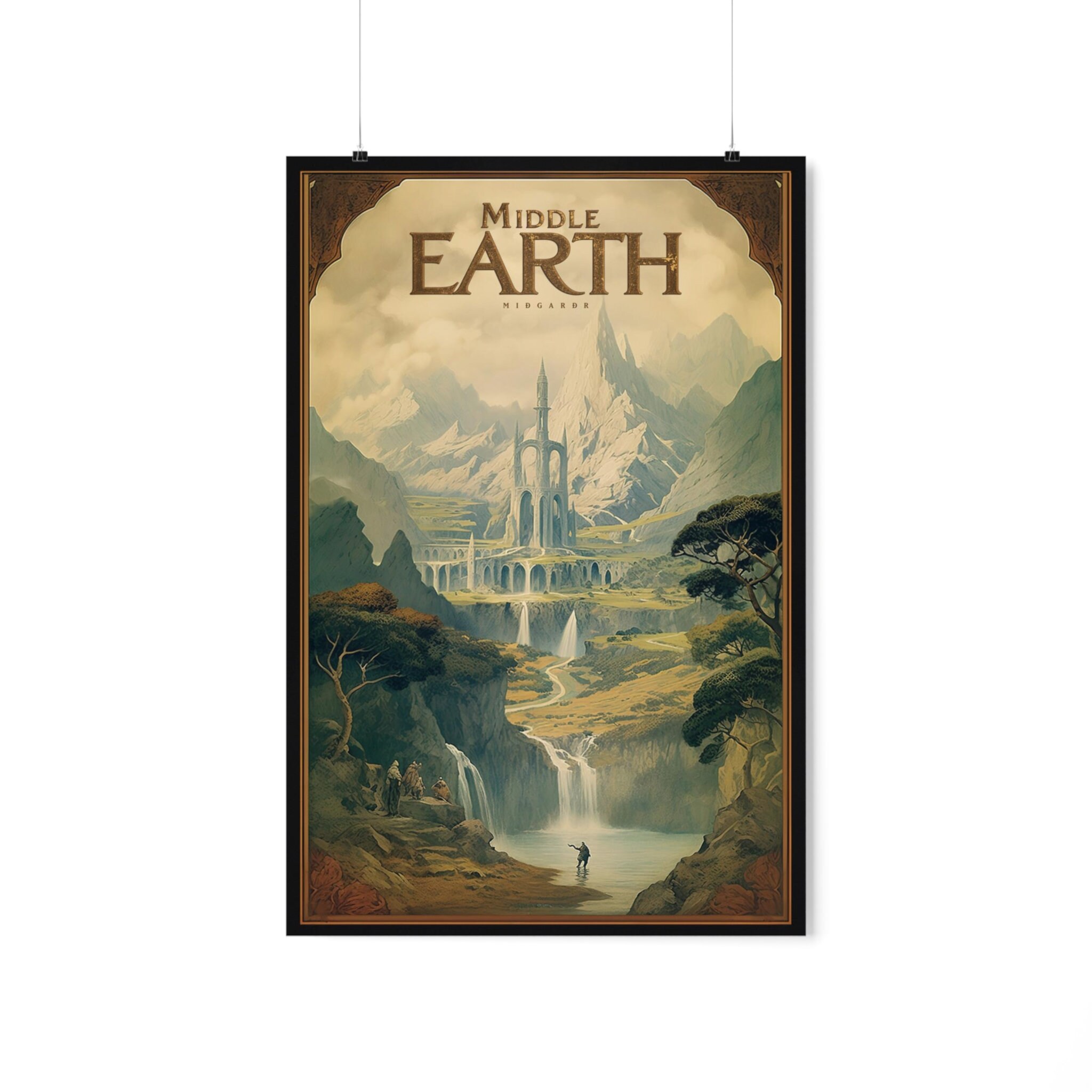 Middle Earth Travel Poster LOTR Premium Matte Vertical - Etsy