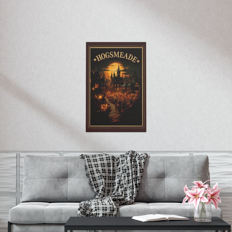 Hogsmeade Halloween Travel Poster, Illustration, Wizarding World ...