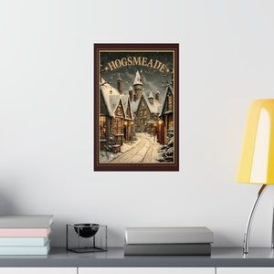 Hogsmeade Travel Poster, Illustration, Wizarding, World Premium Matte ...