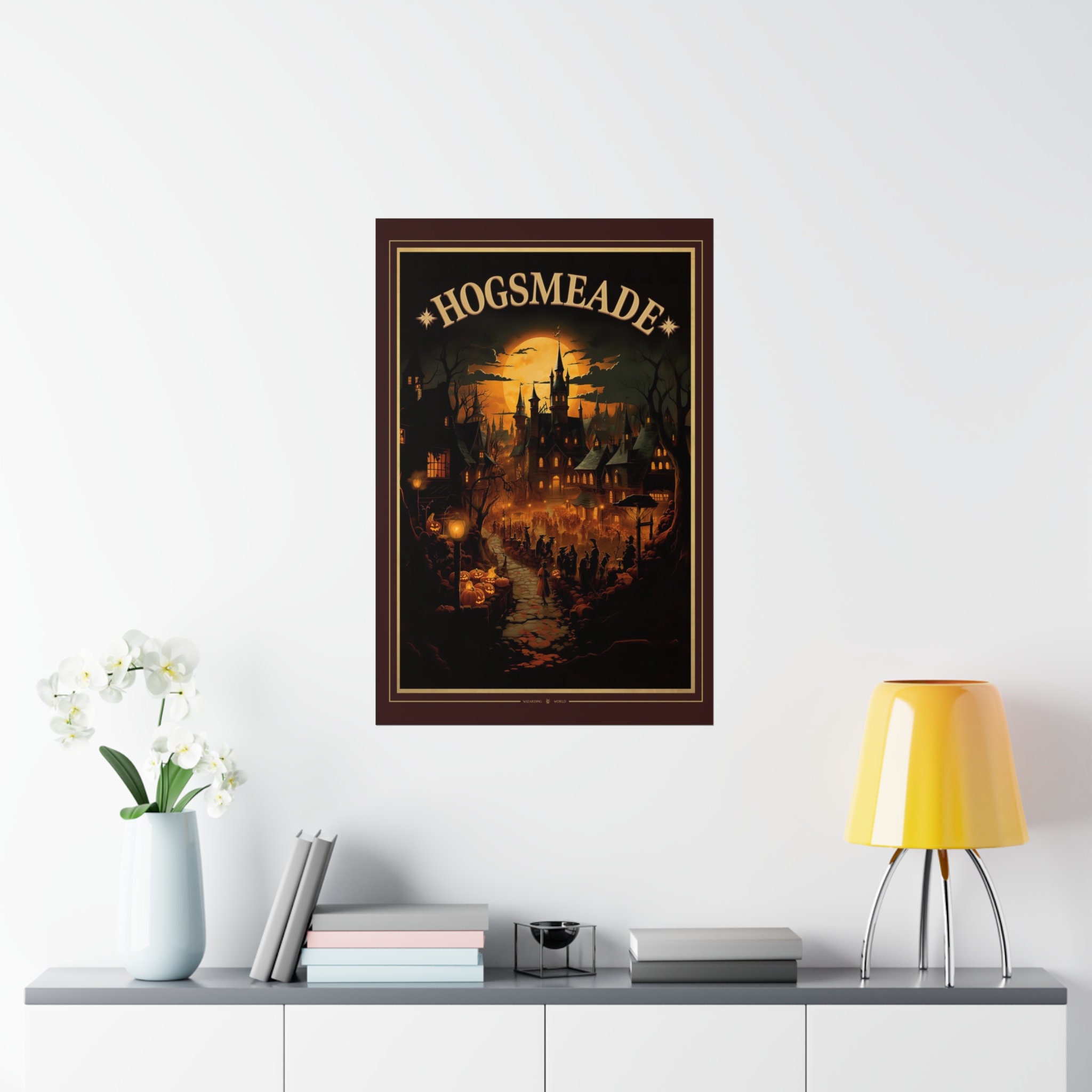 Hogsmeade Halloween Travel Poster, Illustration, Wizarding World ...