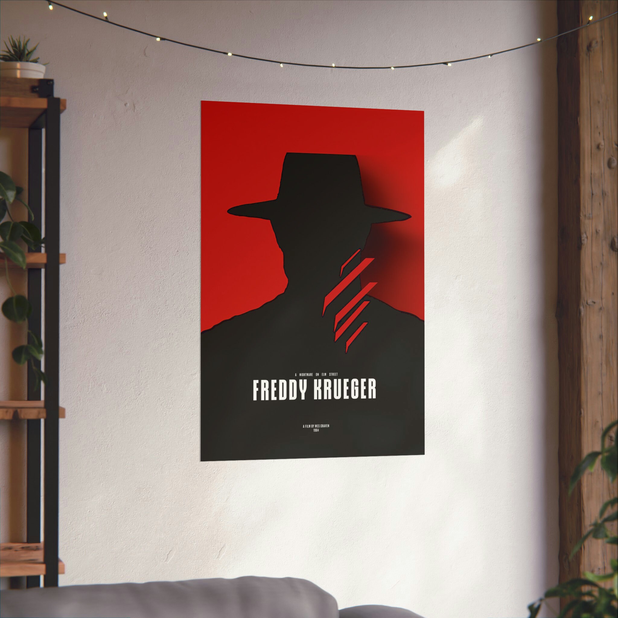 Freddy Krueger Poster, Halloween, Spooky Gift, A Nightmare on Elm ...